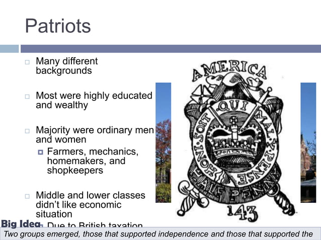 Loyalists Vs. Patriots | PPTX