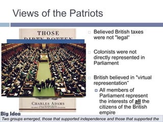Loyalists Vs. Patriots | PPTX