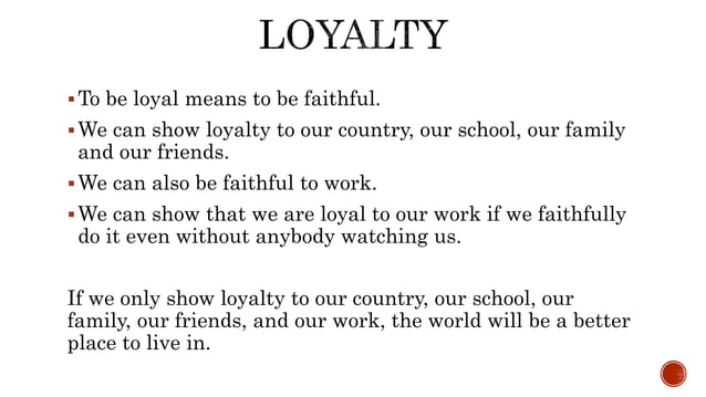 Loyalty | PPT