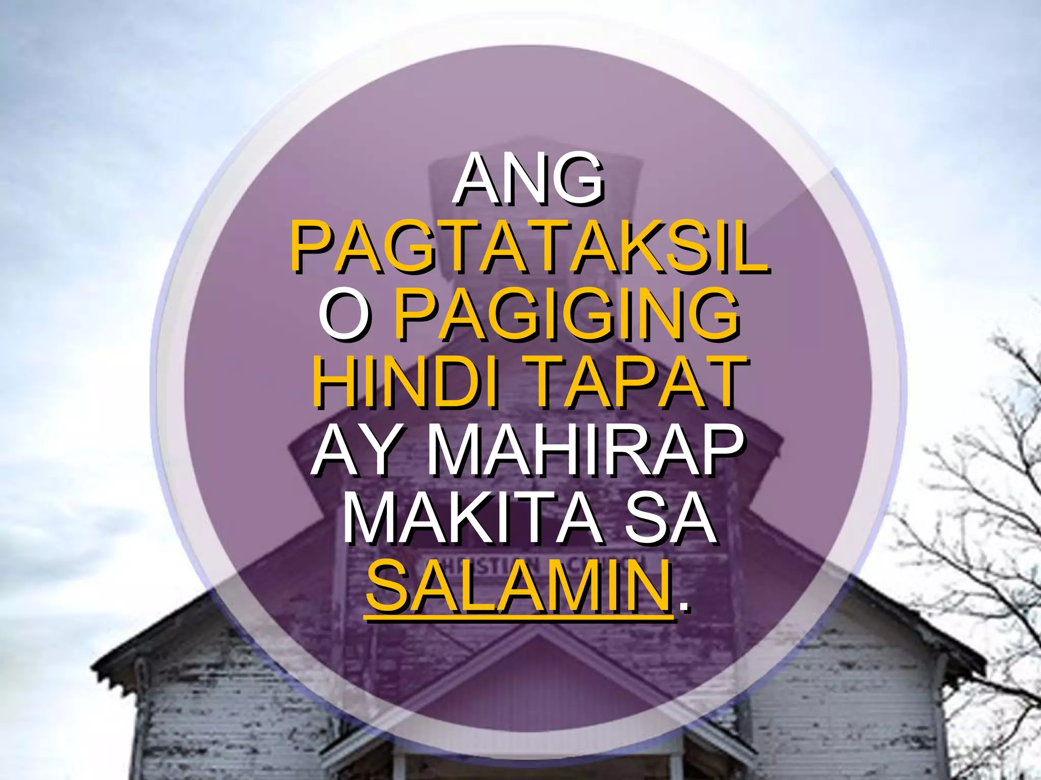 FORGOTTEN VIRTUES 3 - 7AM TAGALOG SERVICE - PTR. ALVIN GUTIERREZ | PPT ...