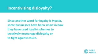 The value of loyalty schemes | PPTX