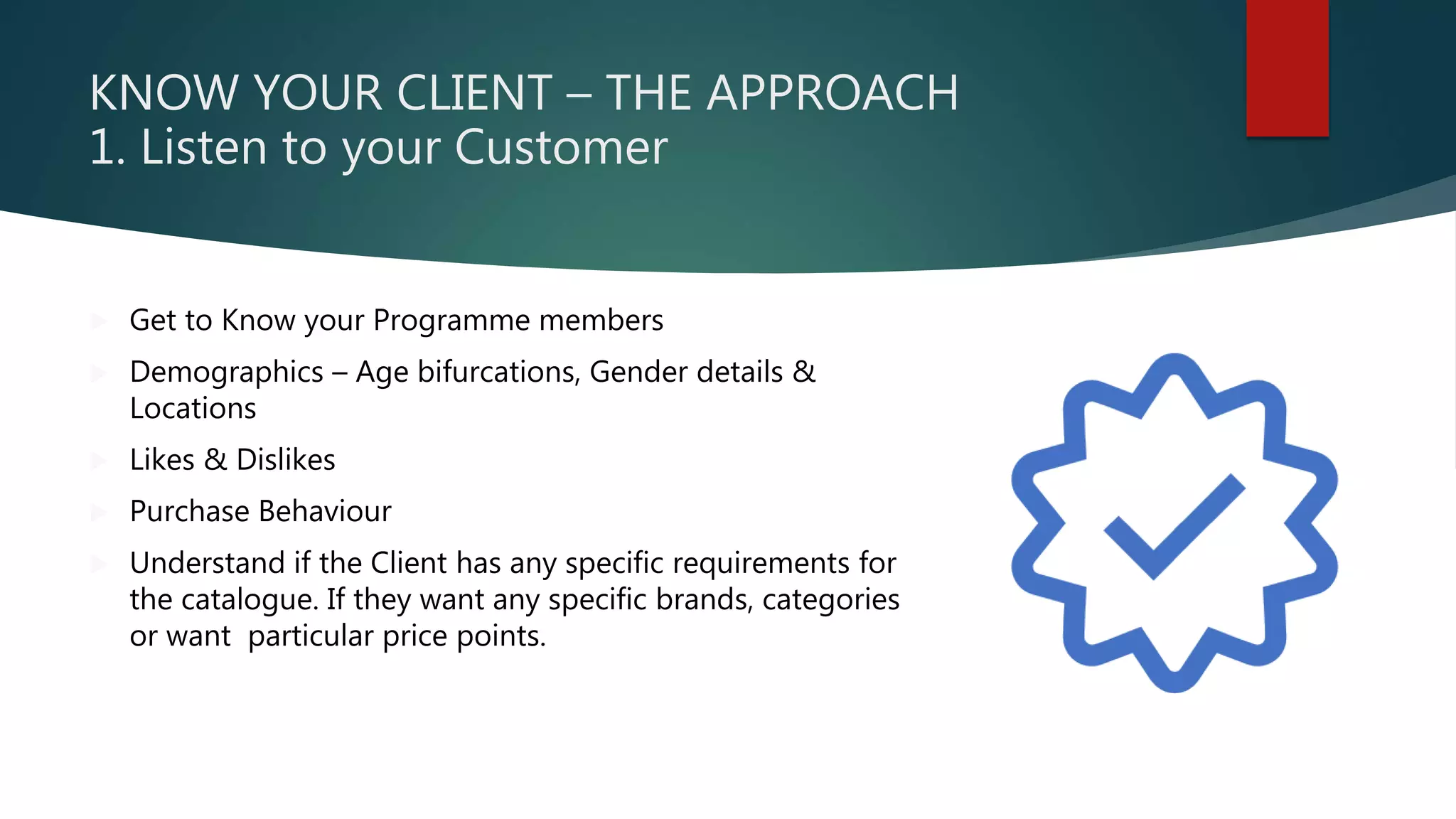 Loyalty & Incentive programs - Catalogue creation | PPT