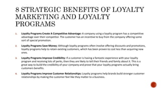 Loyalty marketing Strategies | PPTX