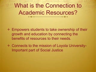 Self Advocacy and Academic Resources | PPTX