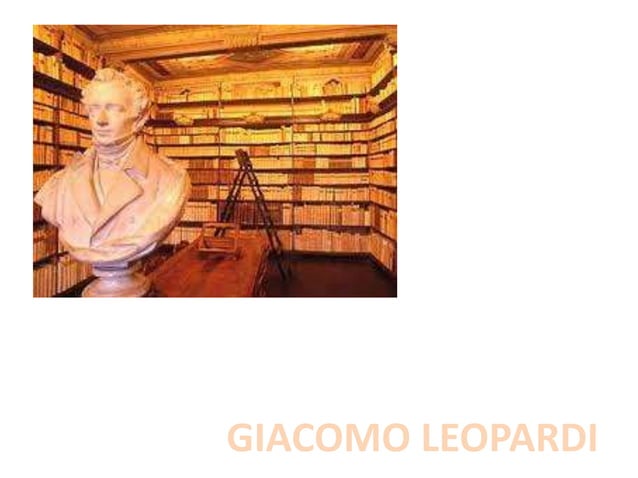 Leopardi e il suo pessimismo cosmico | PPTX | Poetry | Books and Literature