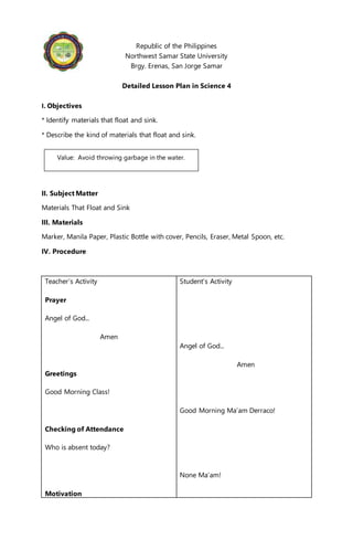 Lesson Plan in Science | DOCX