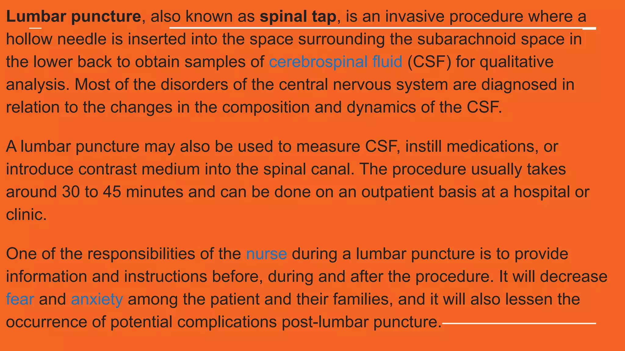 Lumber Puncture | PDF