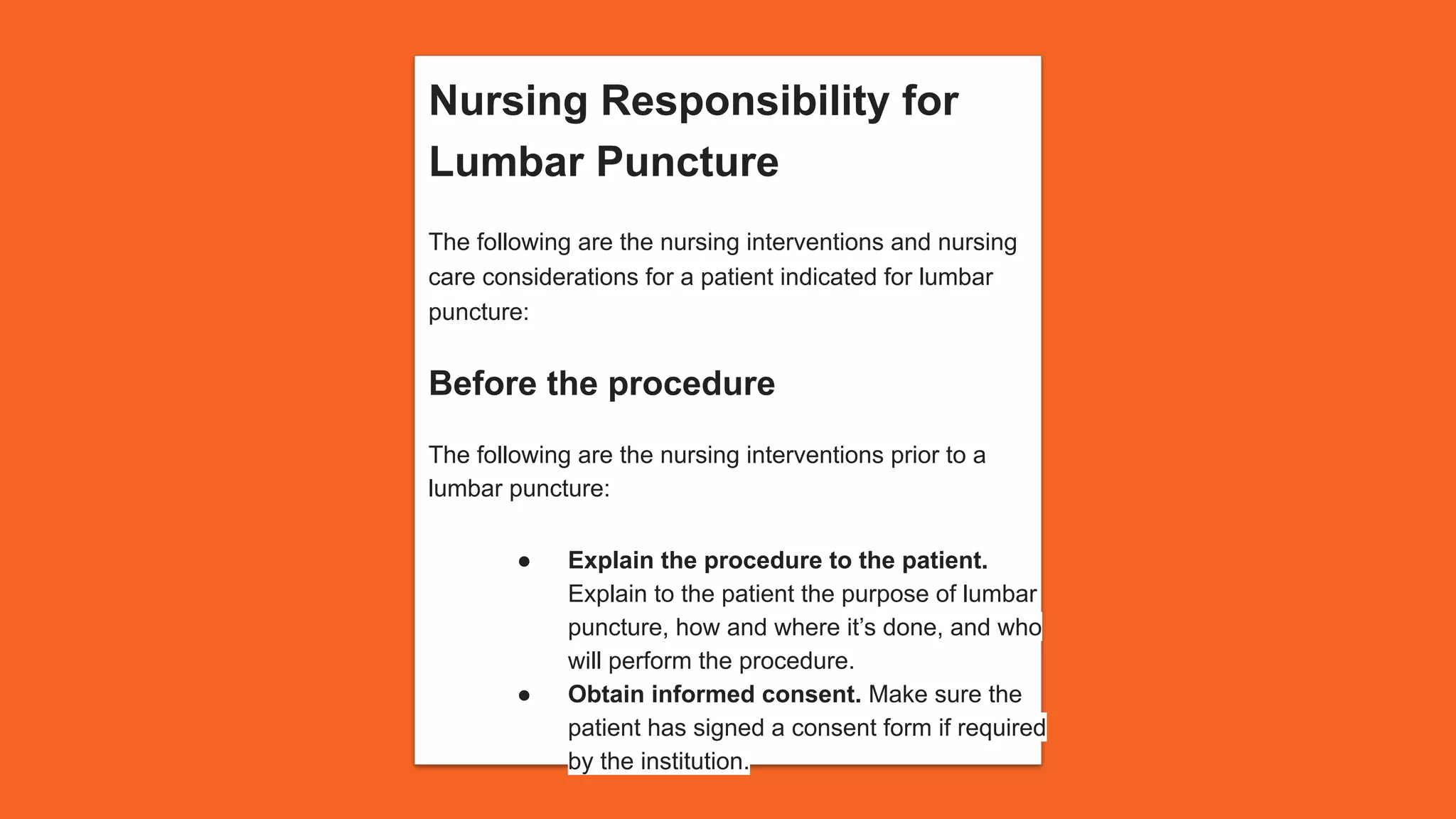 Lumber Puncture | PDF