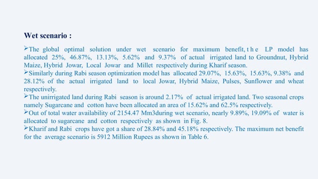 linear programming for reservoir operation | PPT