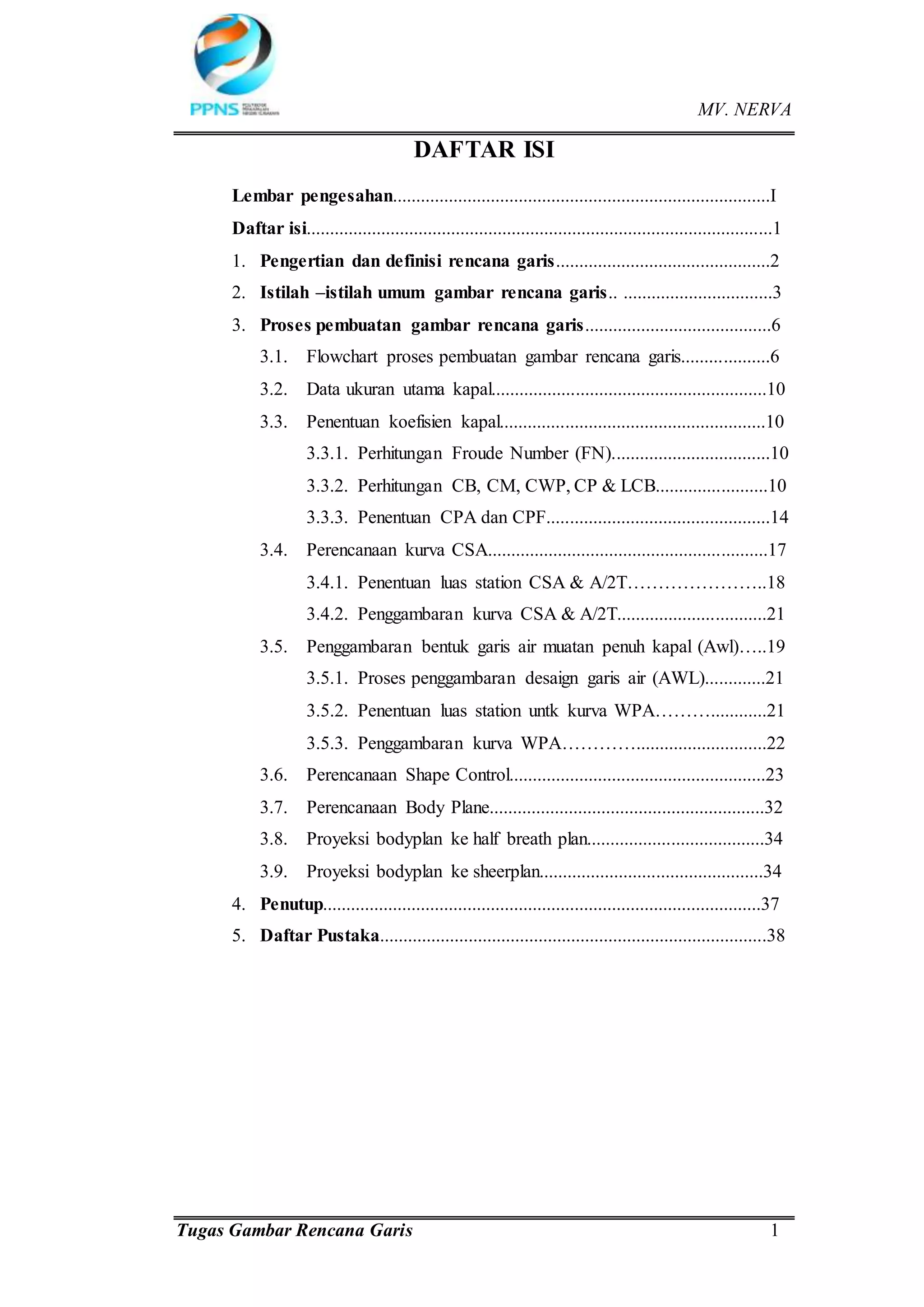Lines plan cargo 0,72 cb | DOCX