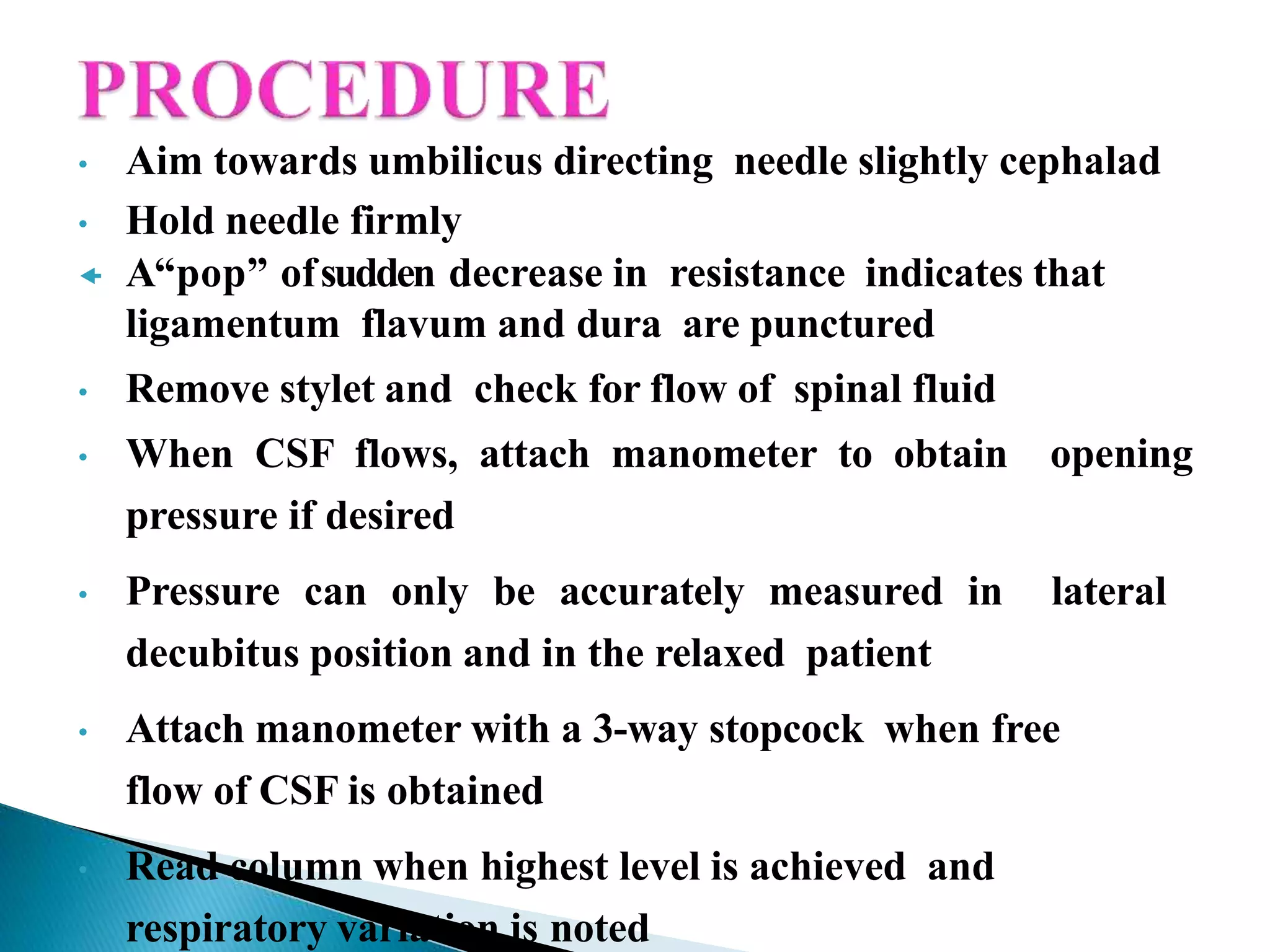 LUMBAR PUNCTURE | PPTX