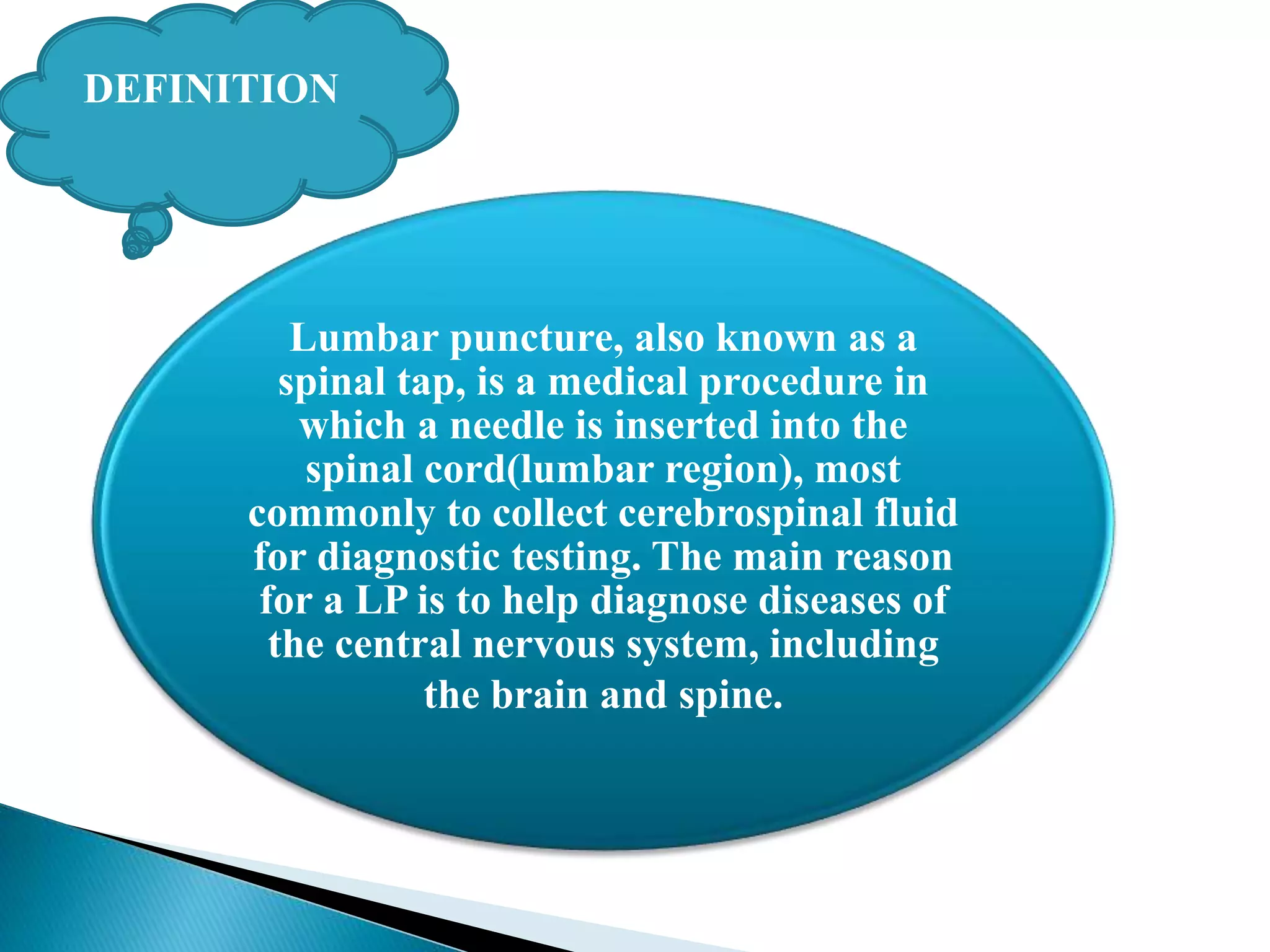 LUMBAR PUNCTURE | PPTX