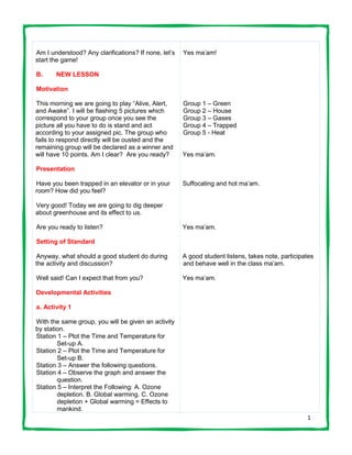 Detailed Lesson Plan in Science VII - Greenhouse | DOCX