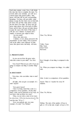 Body Ratios Math Lessons