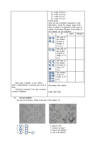 Body Ratios Math Lessons