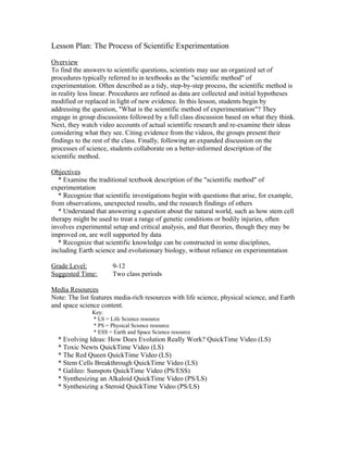 Lp the process of scientific experimentation (1) | PDF