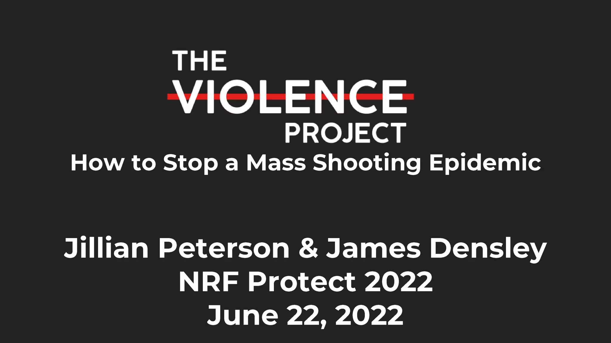 The Violence Project: How to stop a mass shooting epidemic | PPTX