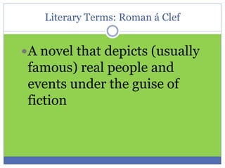 Lp 03.11 12 diction, allusion, roman a clef | PPTX | Fiction | Books ...