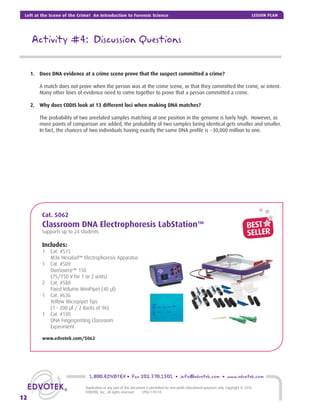 Left at the Scene of the Crime! An Introduction to Forensic Science | PDF