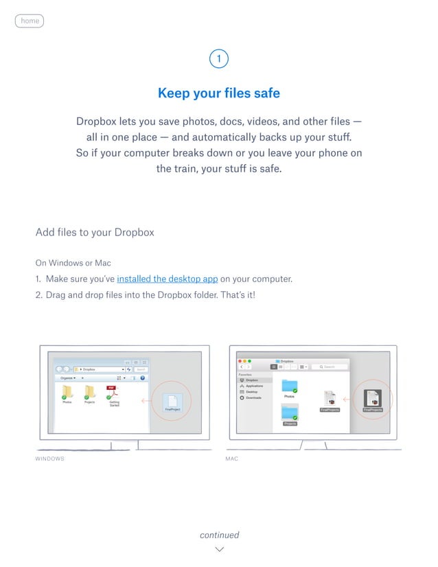Get started with dropbox | PDF