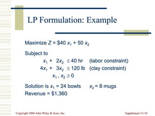 Linear Programming Free Power Point Slide Presentation.ppt