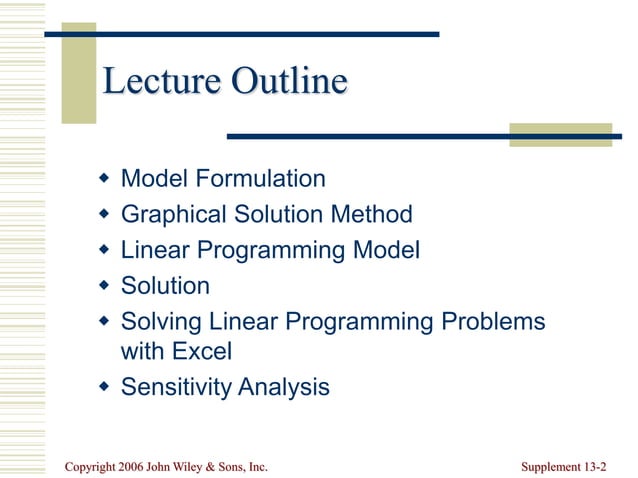 Linear Programming Free Power Point Slide Presentation.ppt
