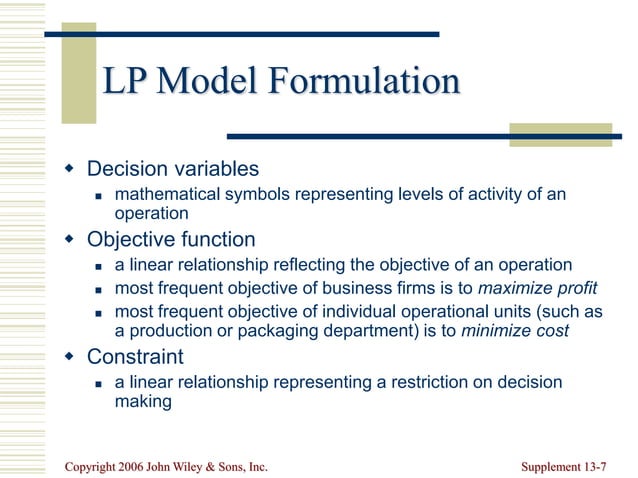 Linear Programming Free Power Point Slide Presentation.ppt