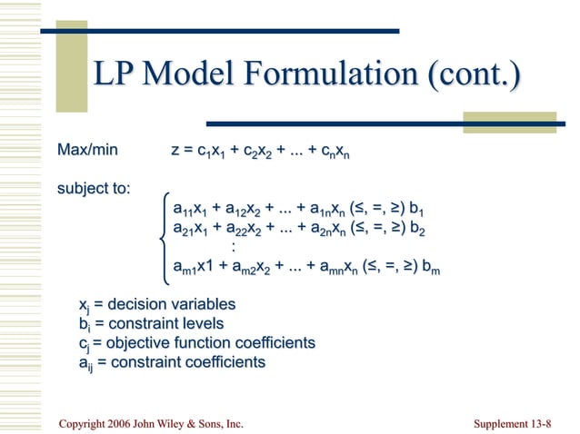 Linear Programming Free Power Point Slide Presentation.ppt