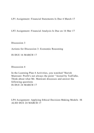 LP1 Assignment Financial Statements Is Due 4 March 17LP2 .docx