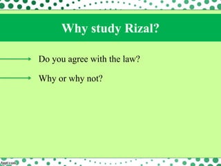 UNIT 1: THE STUDY OF THE RIZAL COURSE | PPT