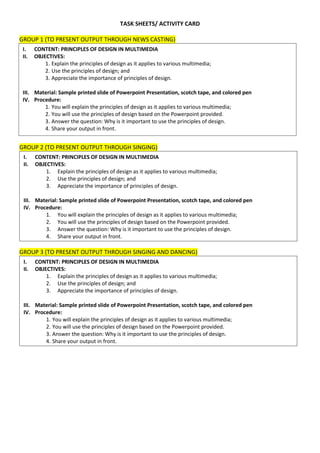 CREATIVE TECHNOLOGY GRADE 8 PRINCIPLES OF DESIGN APPLIED IN VARIOUS ...