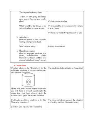 Detailed Lesson Plan (Creative Nonfiction) Drama | DOCX