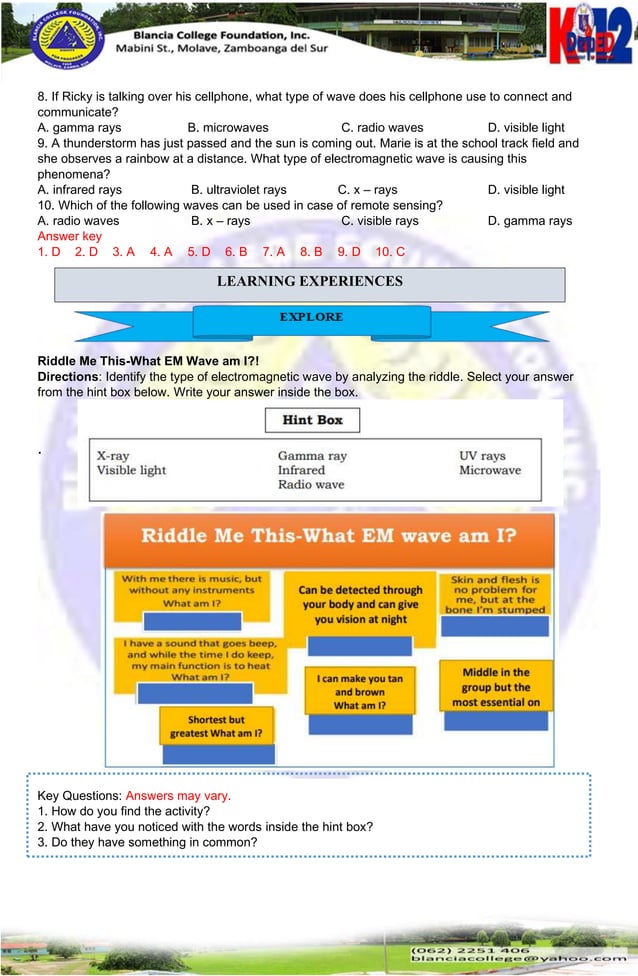 GRADE 10 LEARNING PLAN IN SCIENCE FOR MODULE 1 AND 2 | PDF | Physics ...