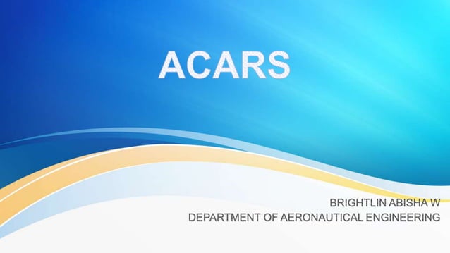 ACARS | PPTX | Air Travel | Travel Type