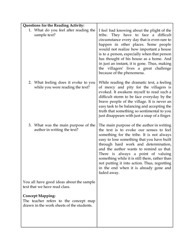 Detailed Lesson Plan (Creative Nonfiction) Dramatic Writing | DOCX ...