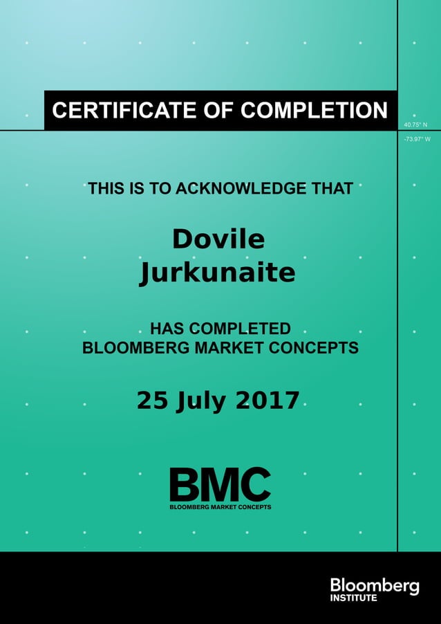 Bloomberg Market Concepts Certificate | PDF