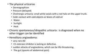 8th lecture urticaria em | PPTX