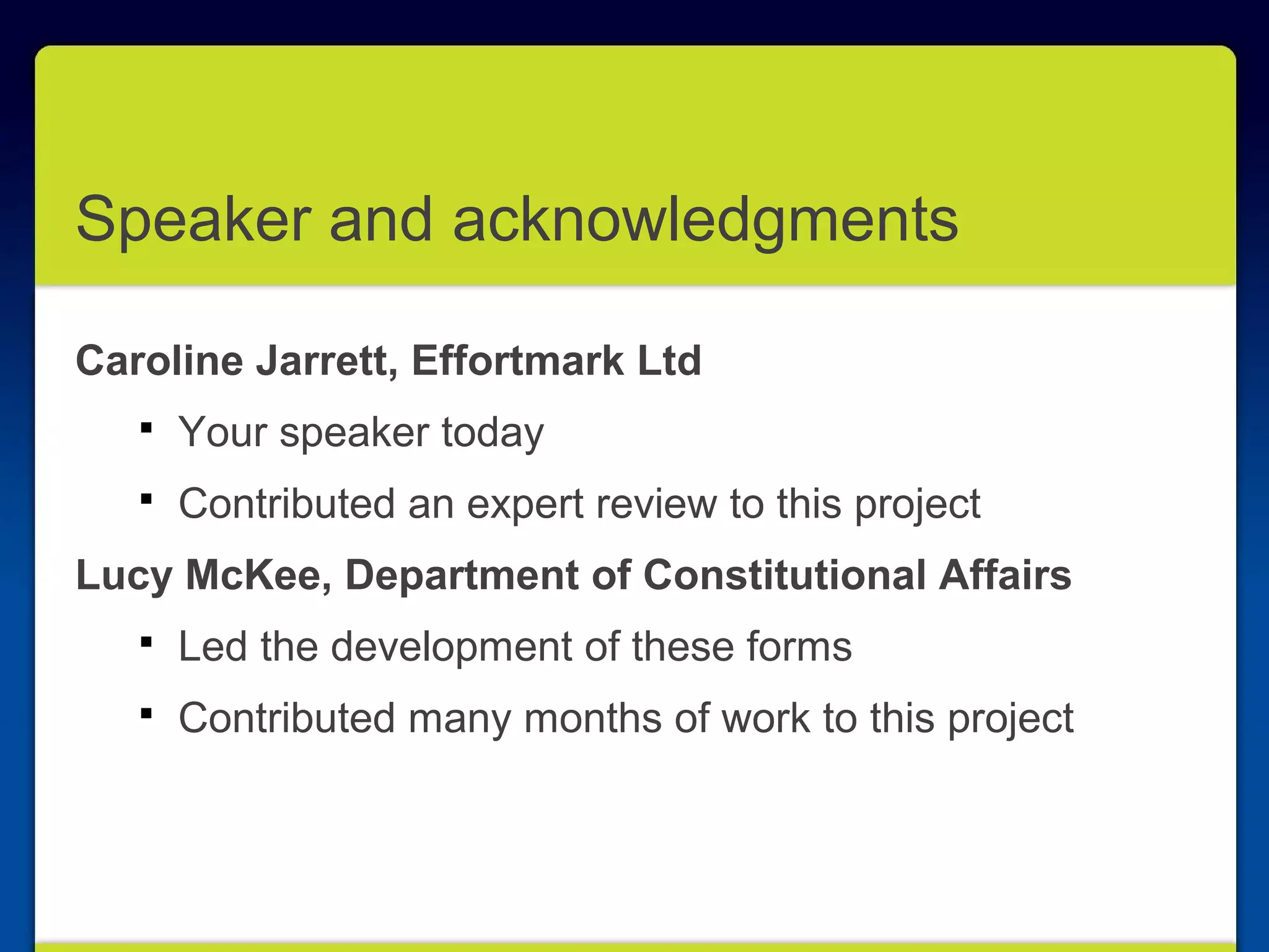 Expert review improves a complex form by @cjforms | PPT