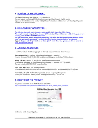 LPAR Design Tool V8 -T01 for IBM z Systems | PDF