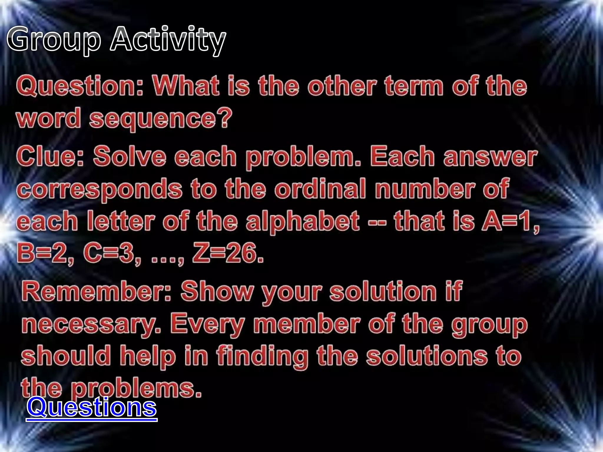 Arithmetic Sequence | PPTX