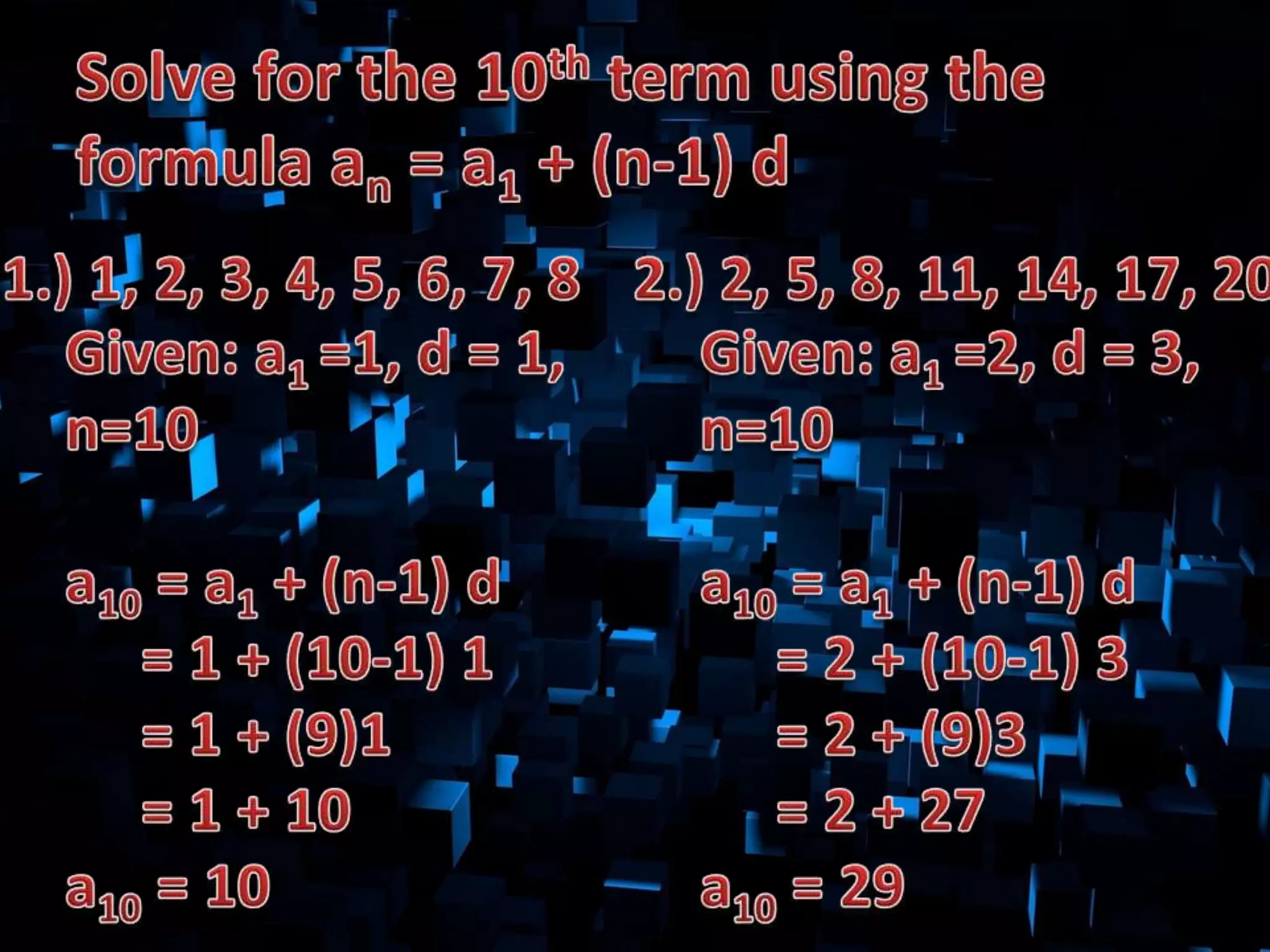Arithmetic Sequence | PPTX