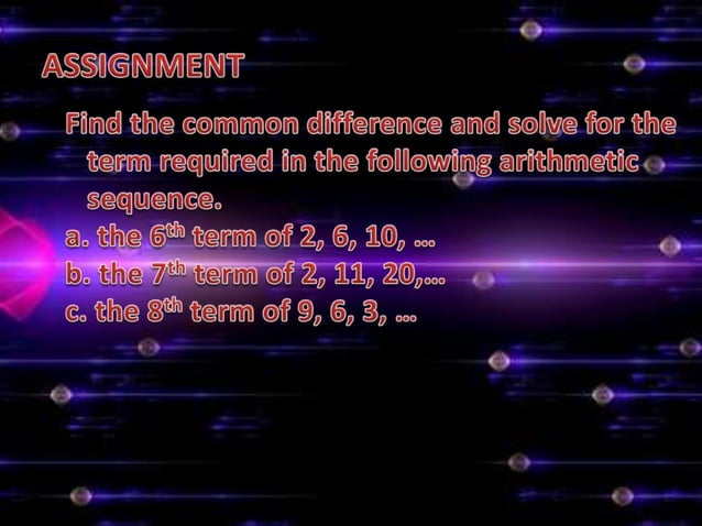 Arithmetic Sequence | PPT