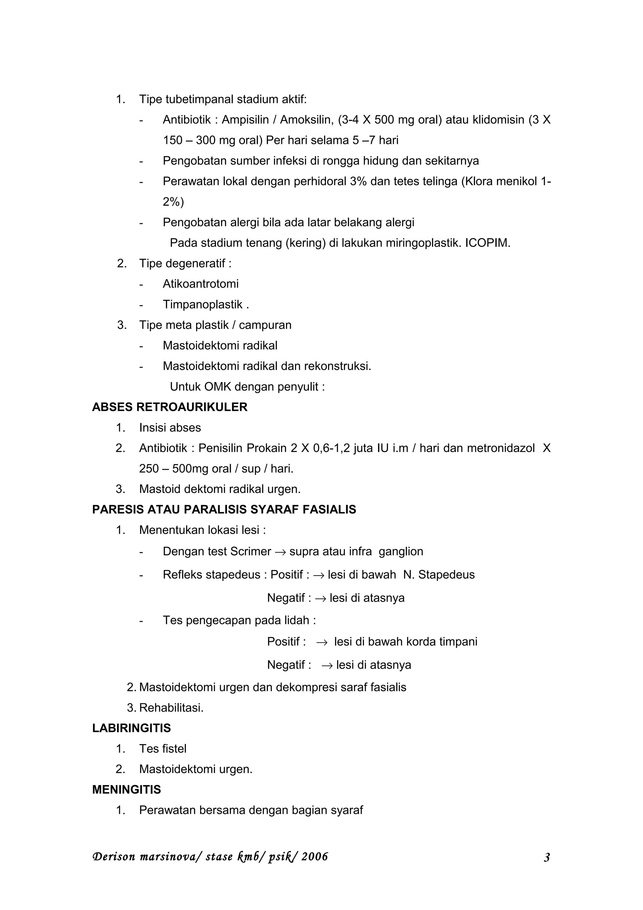 Lp askep otitis media kronik | DOC