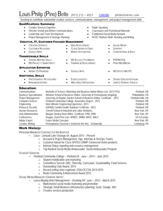 Pino Bello 2016 Resume | PDF