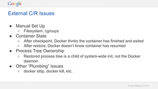 Docker Container Checkpoint and Restore with CRIU | PPT