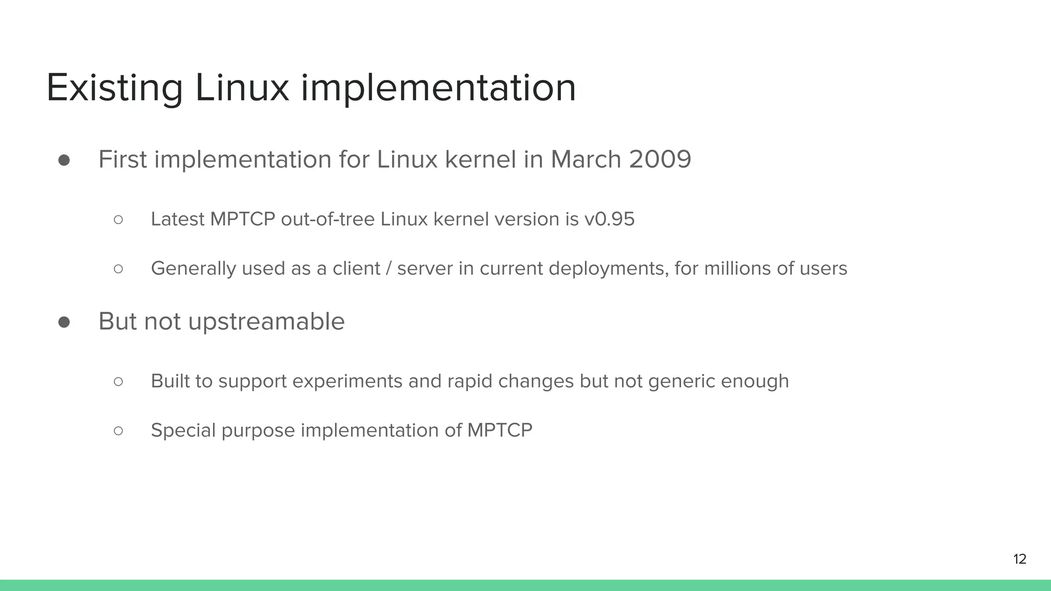 Multipath TCP Upstreaming | PPT