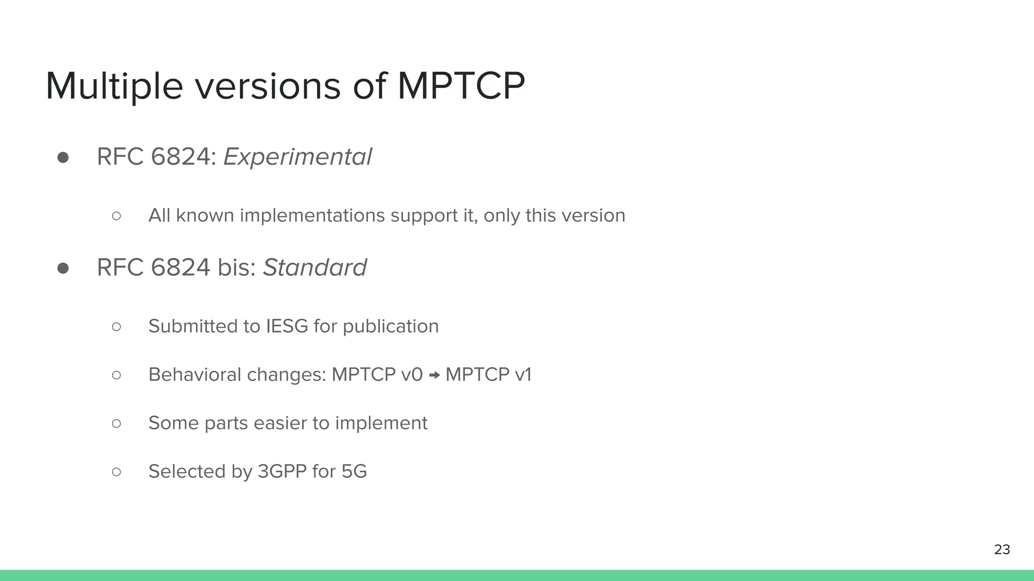 Multipath TCP Upstreaming | PPT
