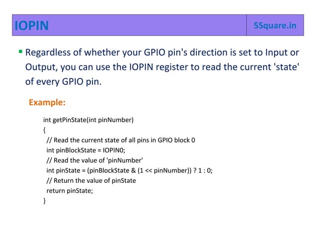 Arm7 Lpc2148 Gpio Programming Ppt