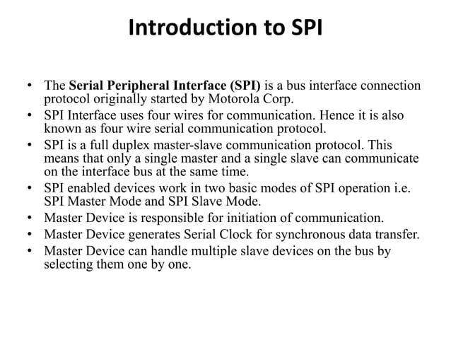 LPC2148 SPI (Serial Peripheral Interface).pptx | Computer Peripherals | Computing