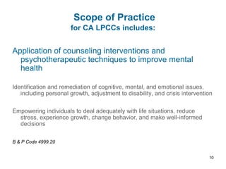 LPCCs in California | PPSX